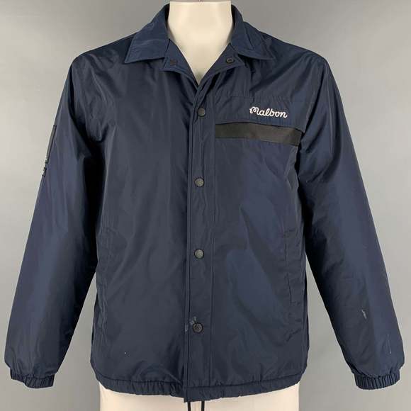 MALBON | Jackets & Coats | Malbon Navy White Red Embroidery Nylon ...